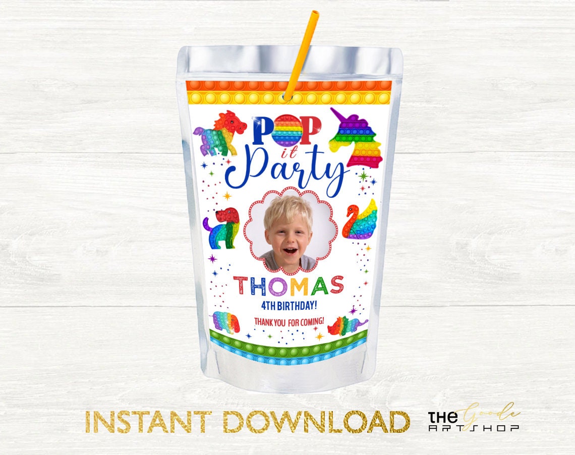 Pop It Birthday Bundle Pop It Party Bundle Pop It Bundle | Etsy