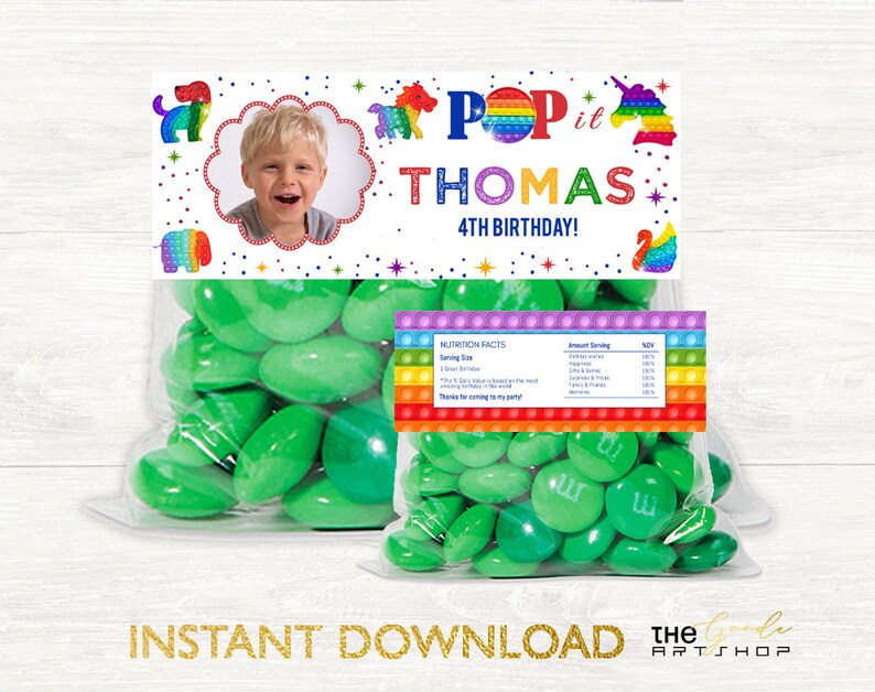 Pop It Birthday Bundle Pop It Party Bundle Pop It Bundle | Etsy