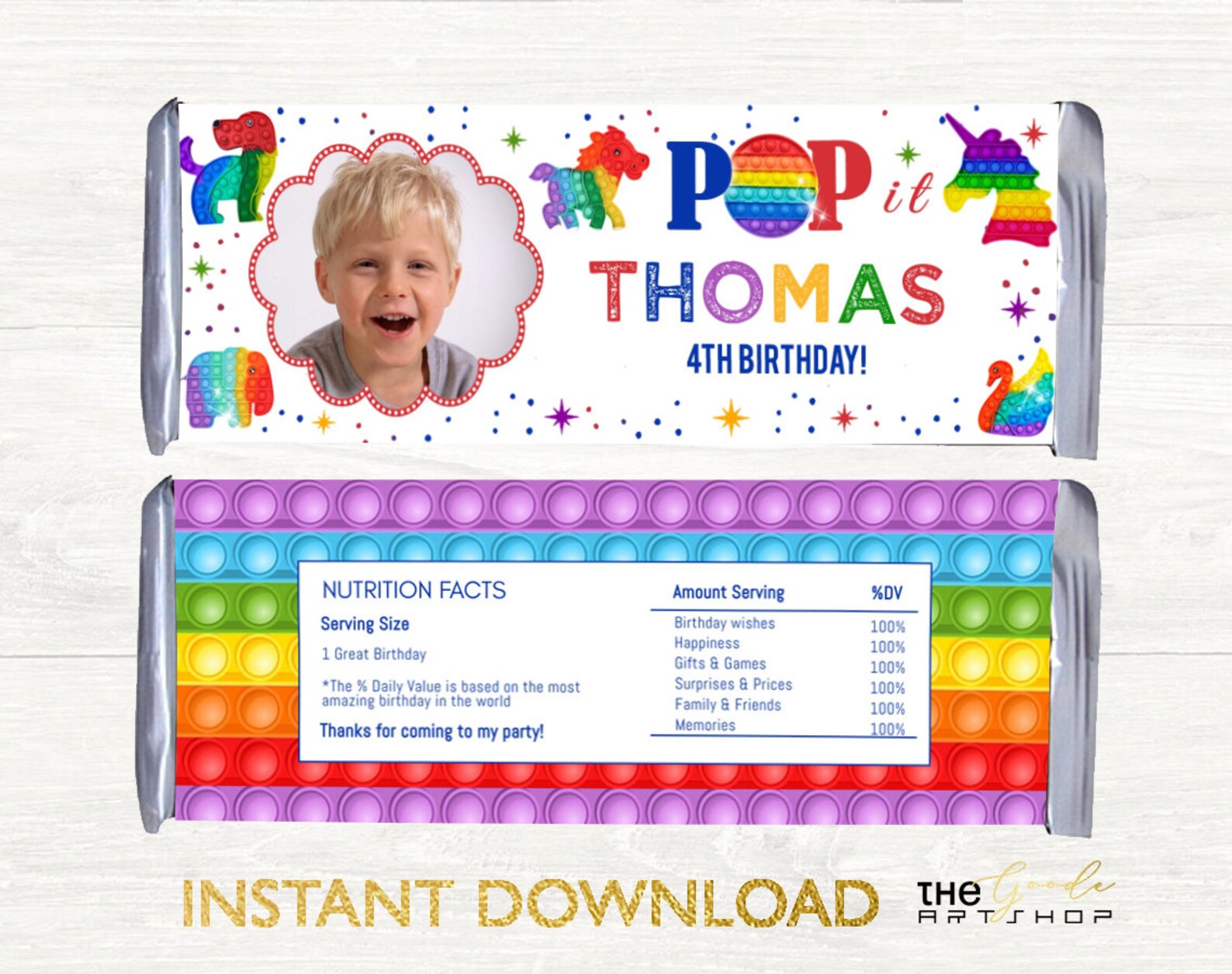 Pop It Birthday Bundle Pop It Party Bundle Pop It Bundle | Etsy