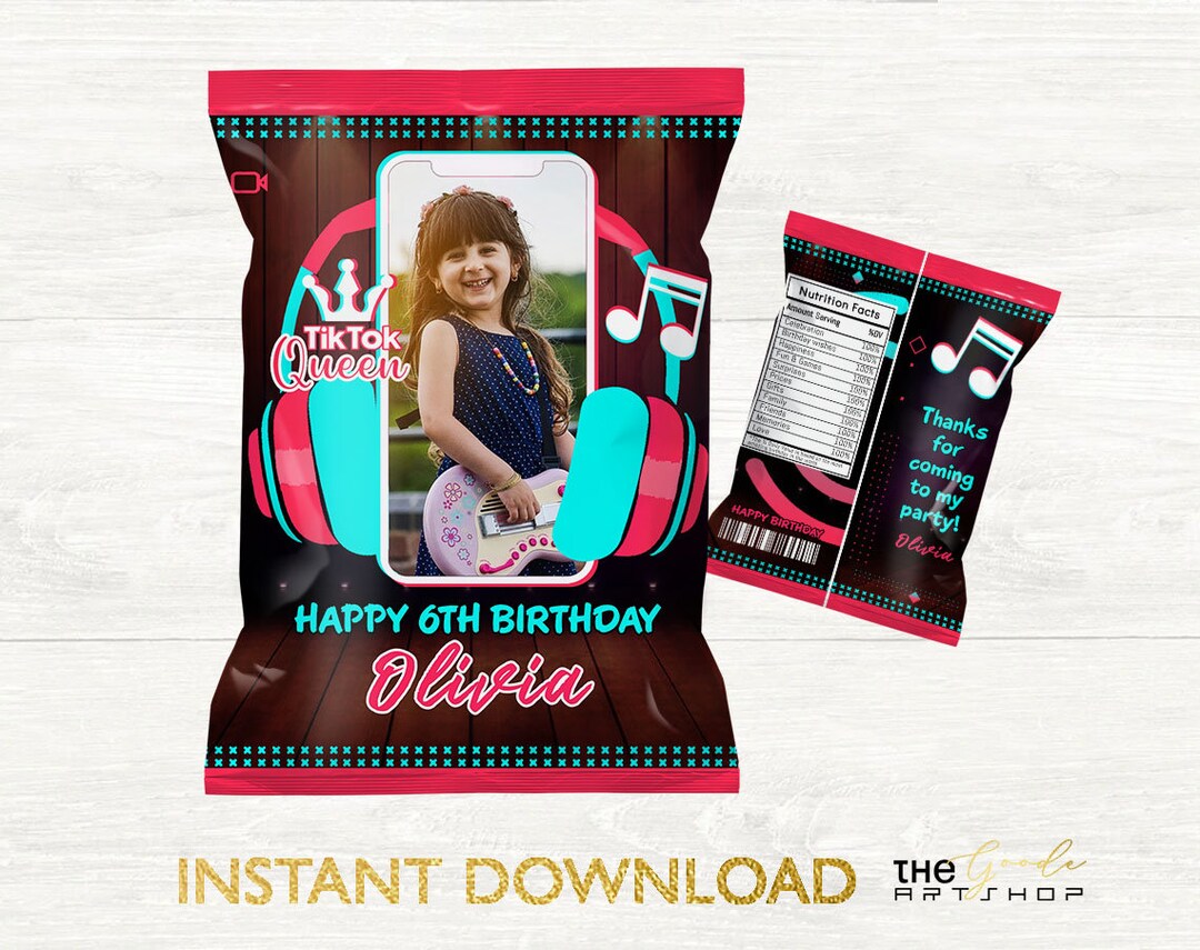 Musical Inspired Chip Bag, Musical Chip Bag, Musical Party Chip Bag ...