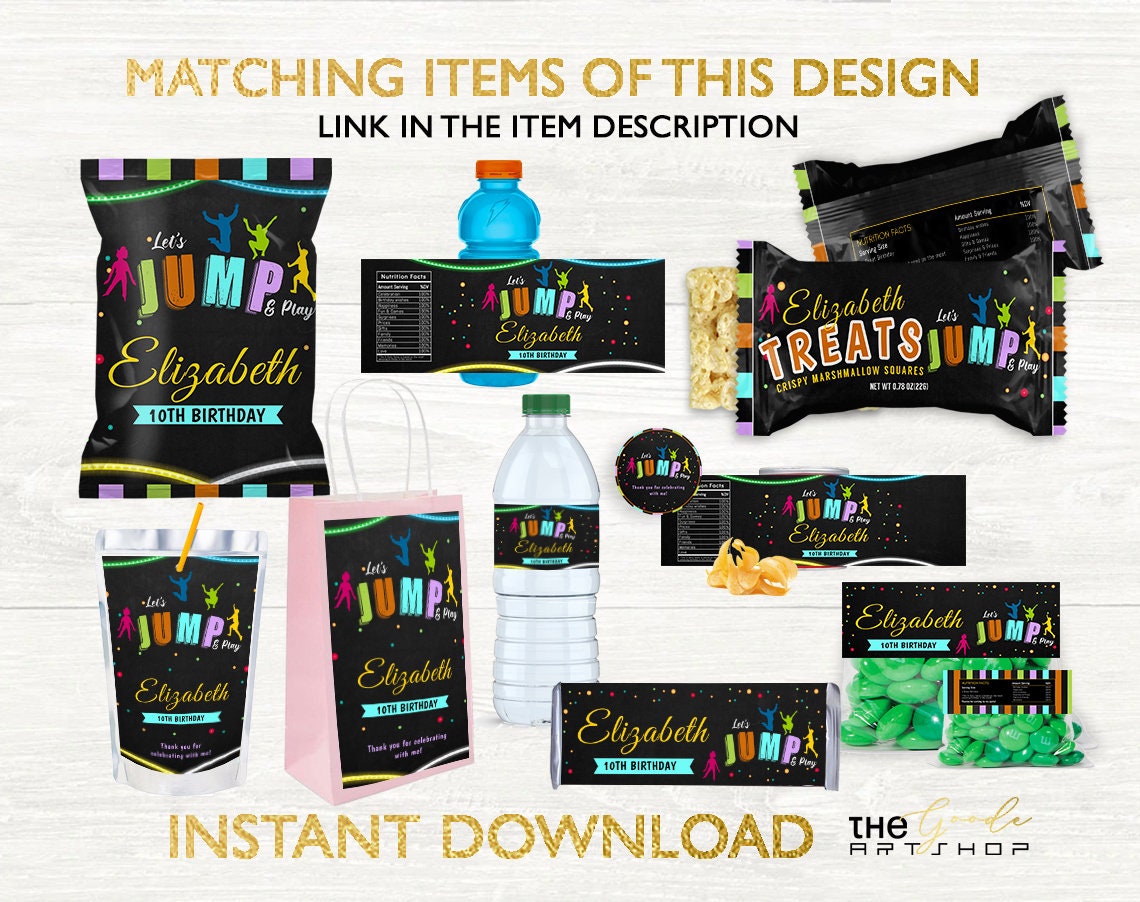 Jump Gatorade Label Trampoline Gatorade Label Bounce House | Etsy