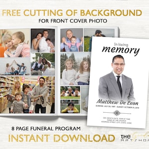Funeral Program, Obituary Program, Digital Program in Loving Memory, 8 ...