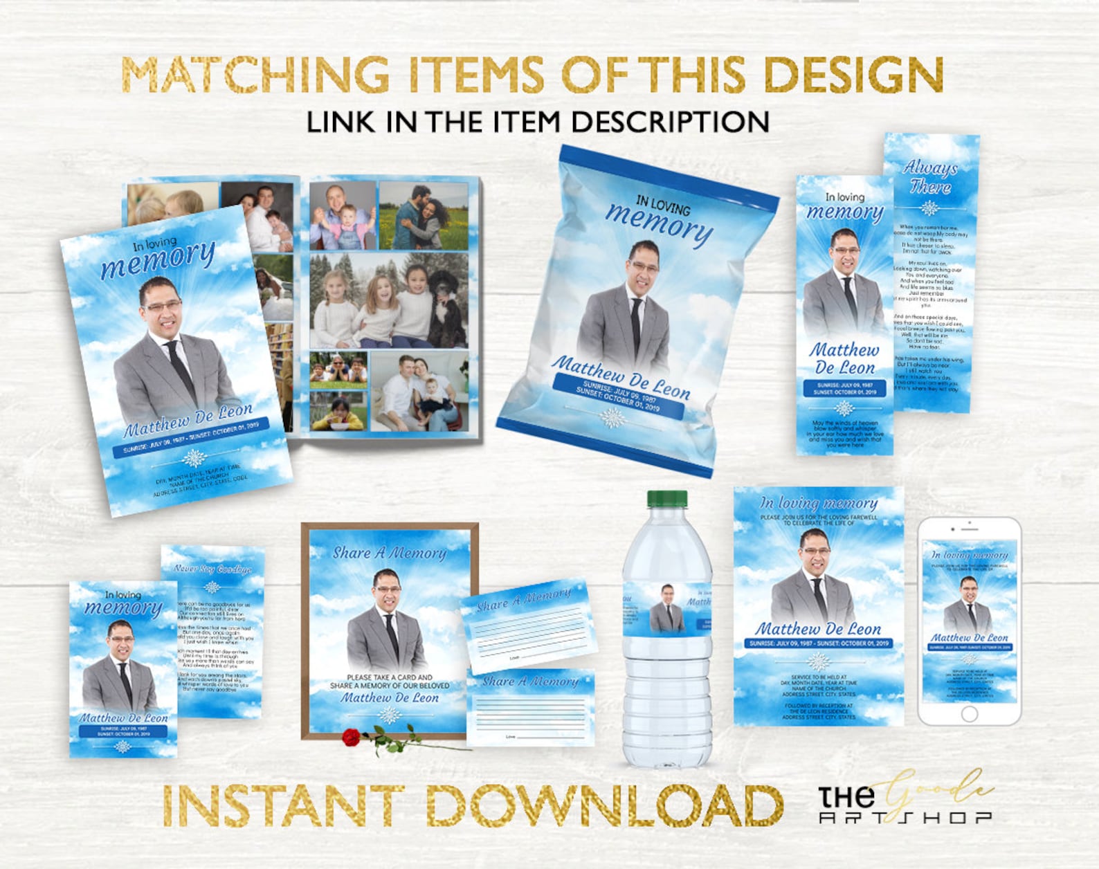 Funeral Program Obituary Program Digital Program in Loving | Etsy