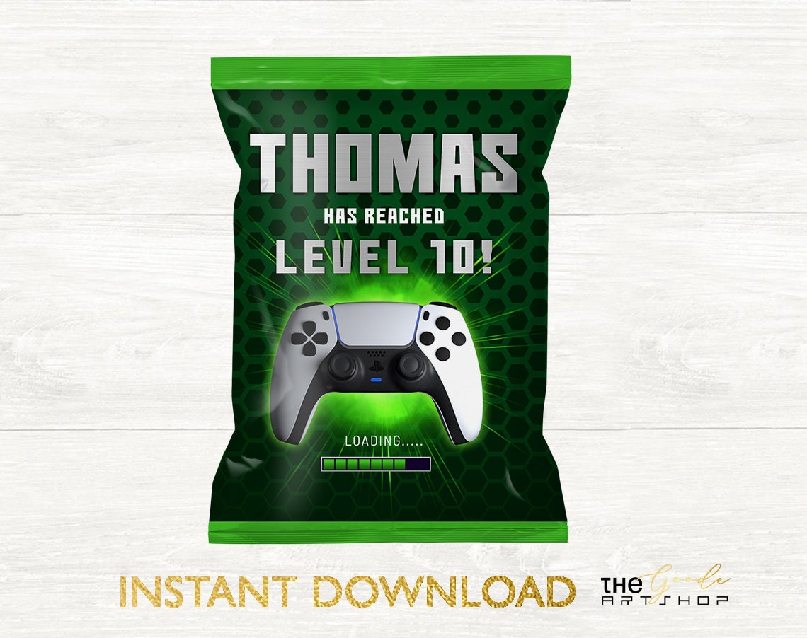 Video Game Chip Bag Video Game Party Chips Gamer Party Chip - Etsy