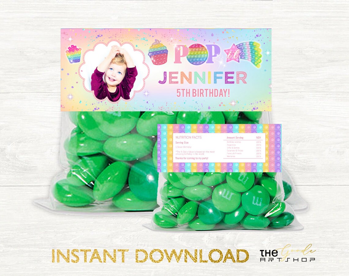 Pop It Birthday Bundle Pop It Party Bundle Pop It Bundle - Etsy
