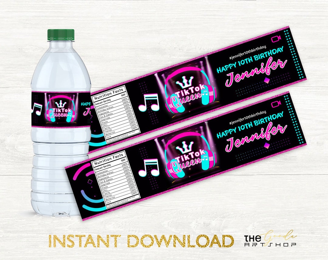 Musical Inspired Water Bottle, Musical Party Water Bottle, Dance Party ...