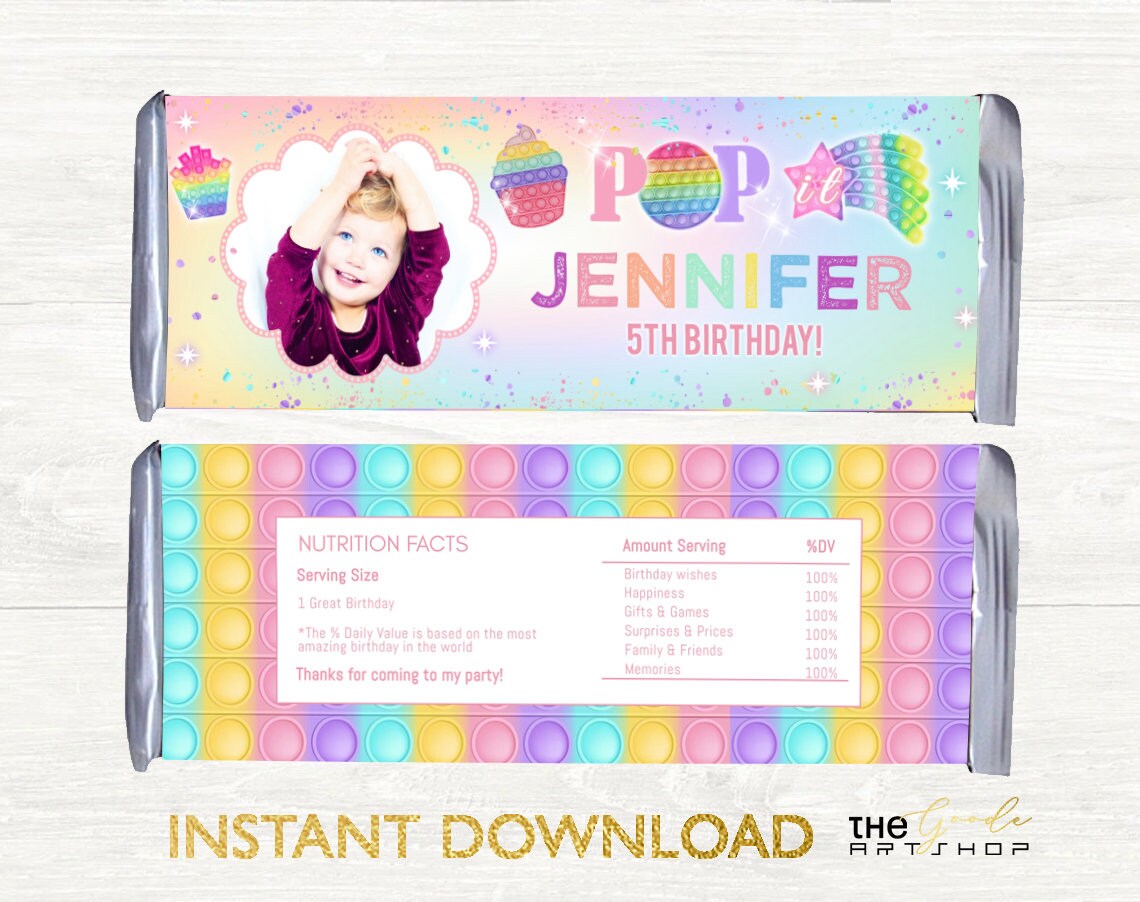 Pop It Birthday Bundle Pop It Party Bundle Pop It Bundle - Etsy