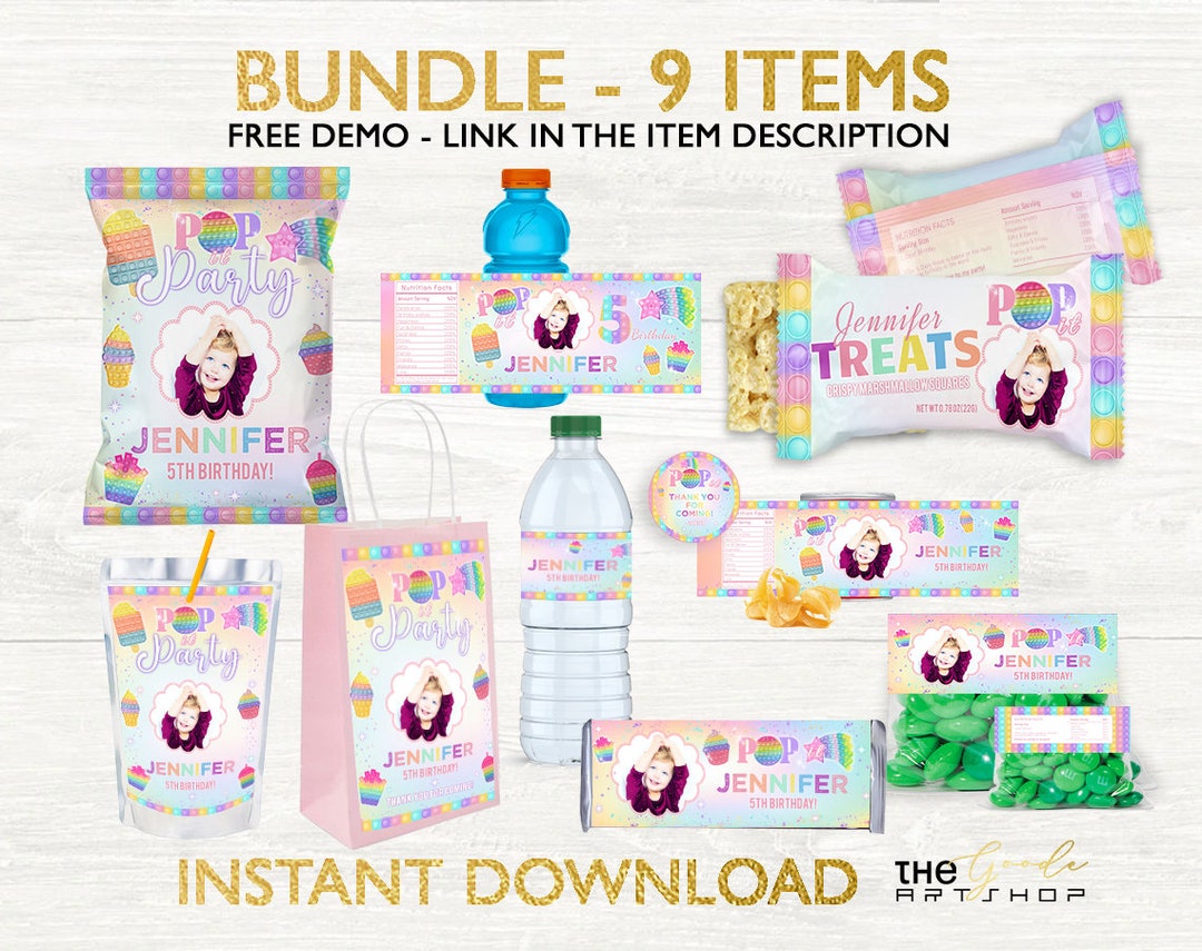 Pop It Birthday Bundle, Pop It Party Bundle, Pop It Bundle, Pop It Toy ...
