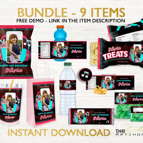 Music Inspired Birthday Bundle Music Party Bundle Dance - Etsy