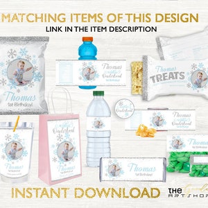 Winter Wonderland Gatorade Label, Snowflakes Gatorade Label, Winter ...