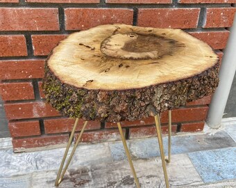 Wood Log Side Table - Etsy Australia