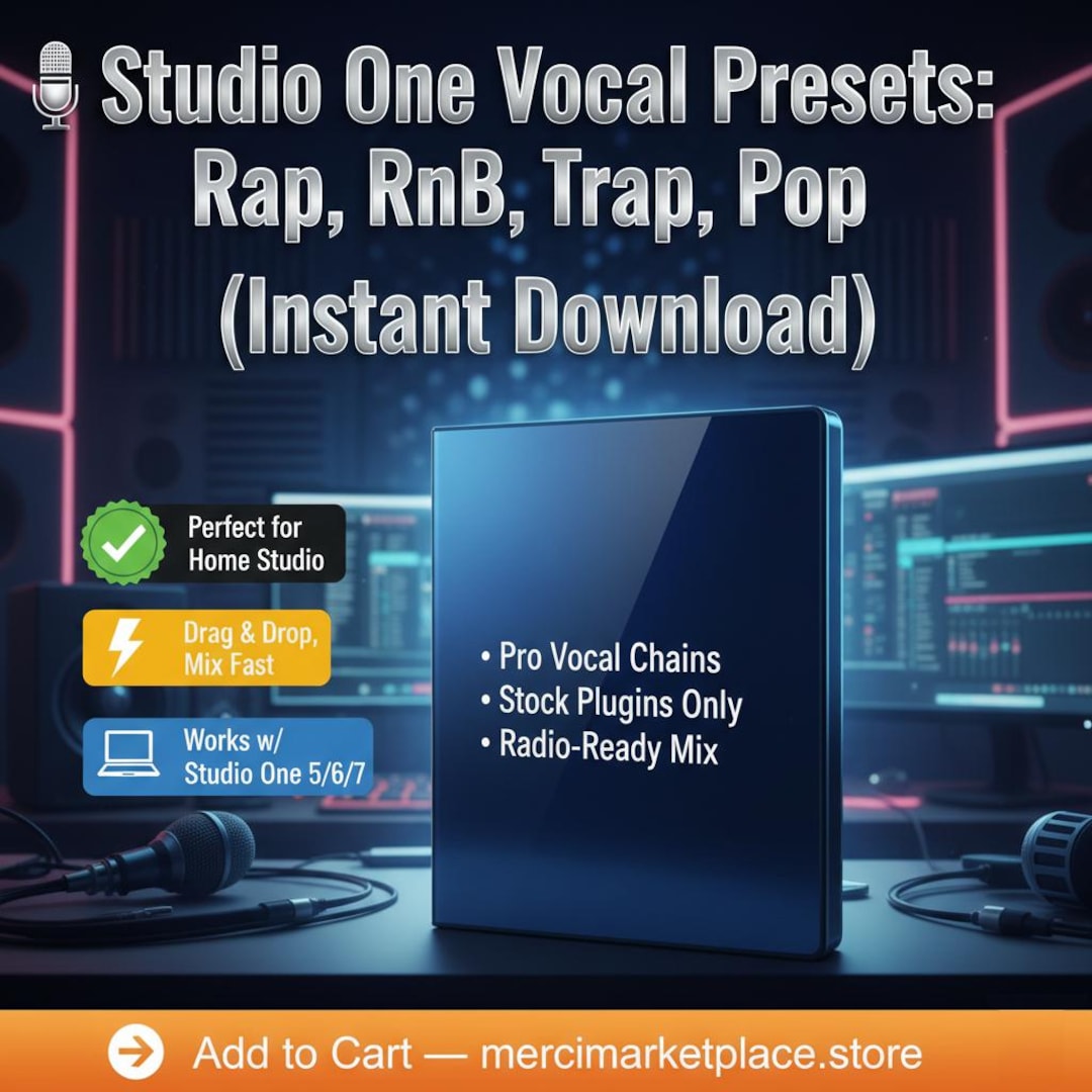 Studio One Vocal Presets: Rap, Rnb, Trap, Pop (instant Download) - Etsy