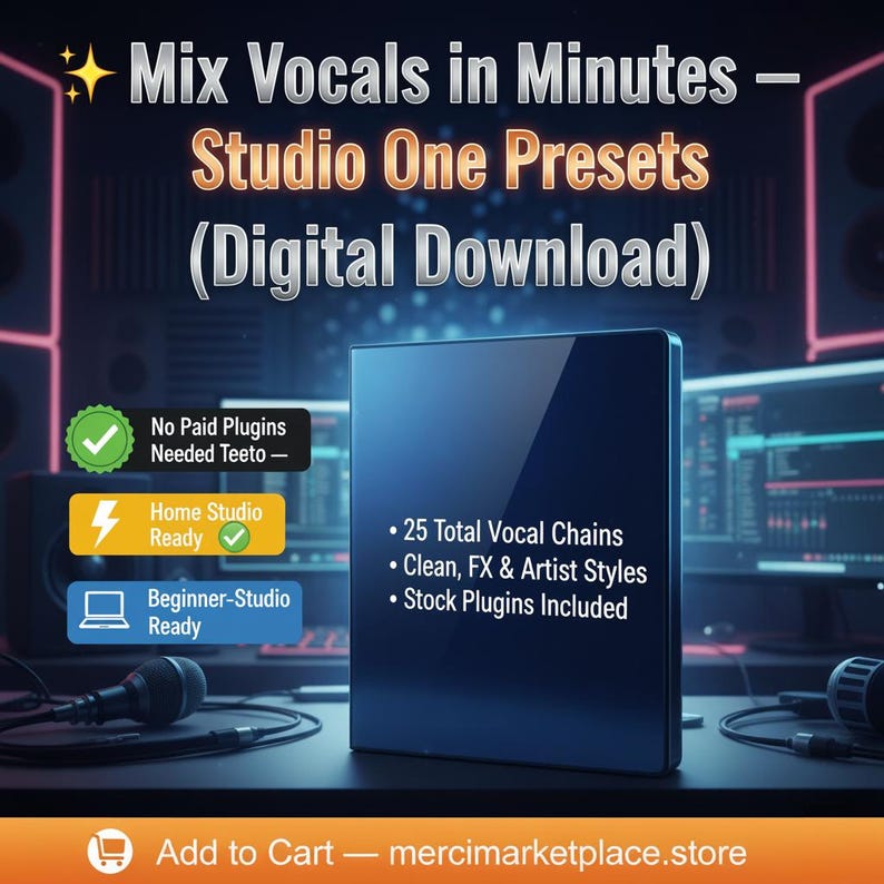 Studio One Vocal Presets: Rap, Rnb, Trap, Pop (instant Download) - Etsy