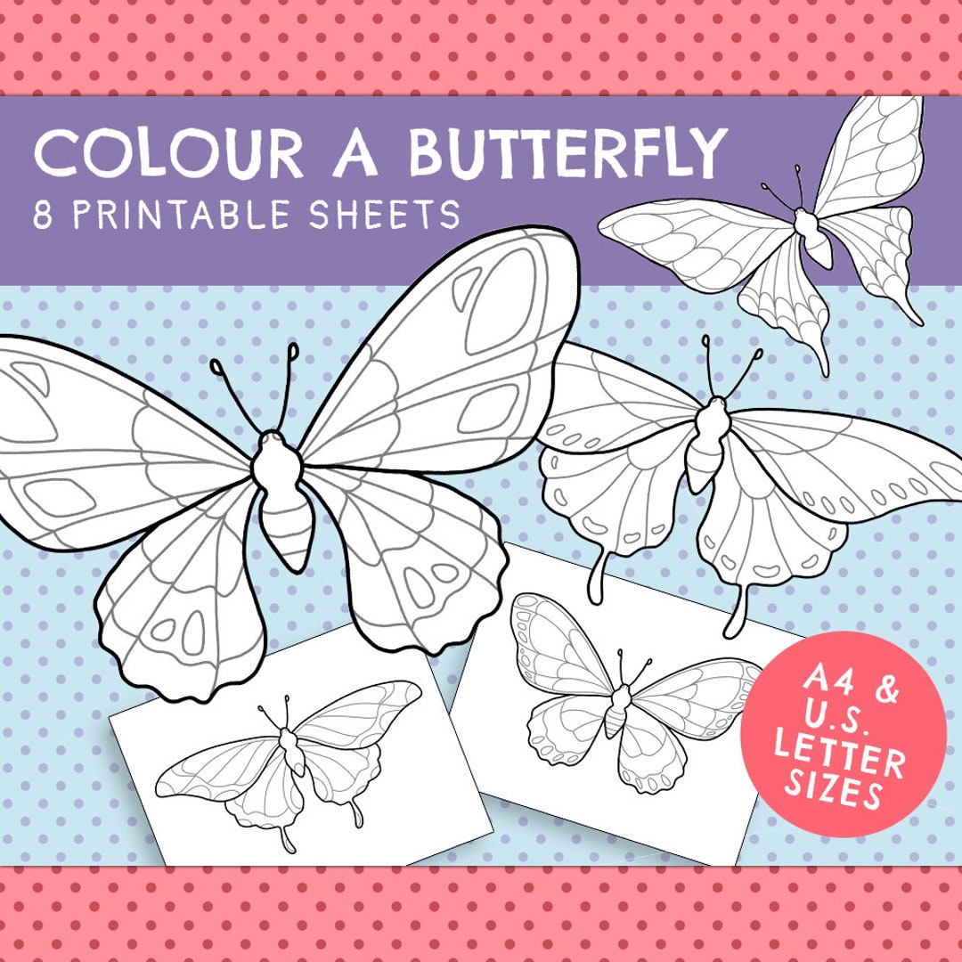 Simple Butterfly Colouring Pages for Kids | 8 Printable Sheets ...
