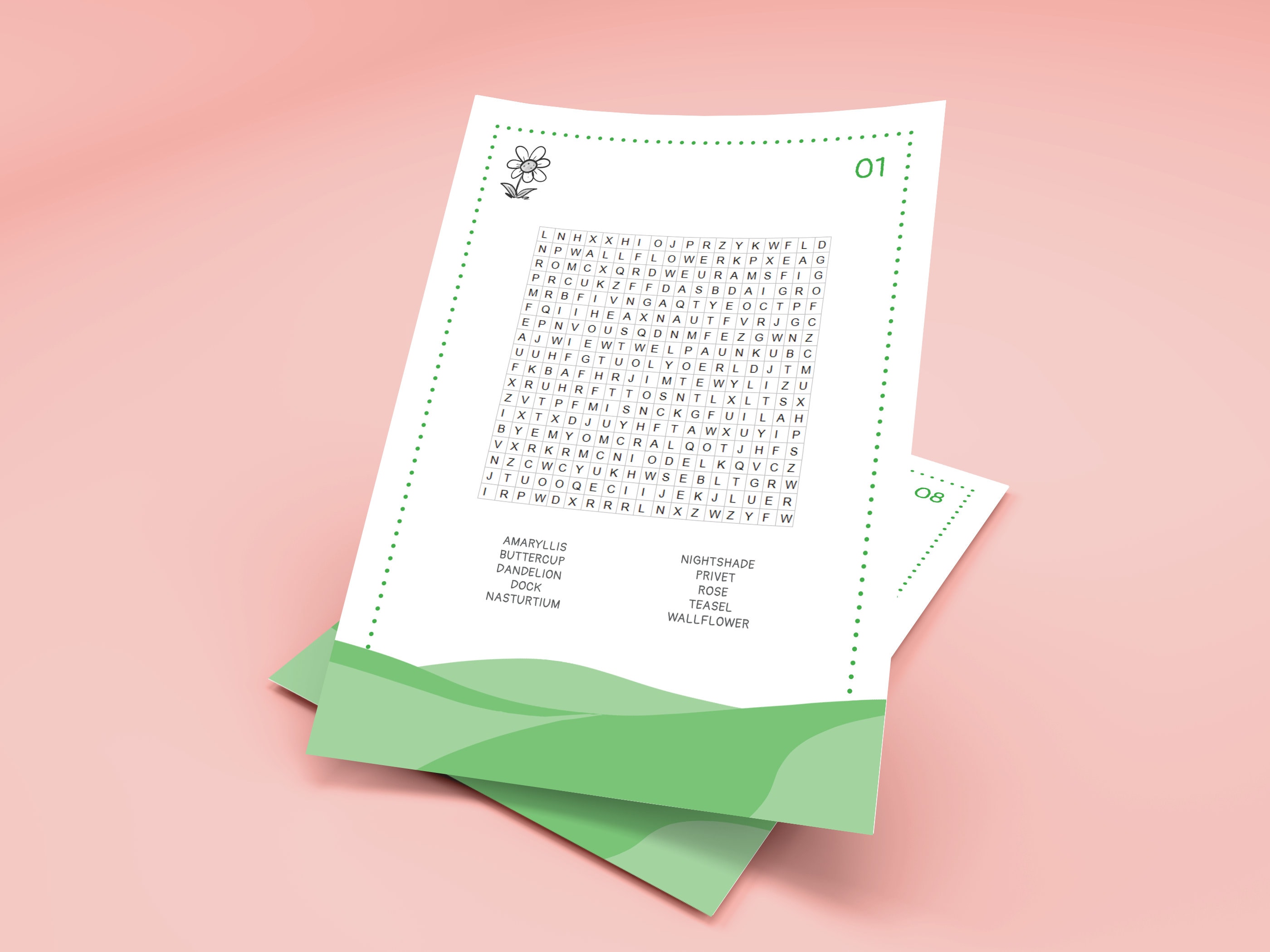 Flower Word Searches 10 Printable Sheets Instant Digital Download ...