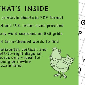 Easy Farmyard Word Search Sheets for Kids (8 Printable Puzzles ...