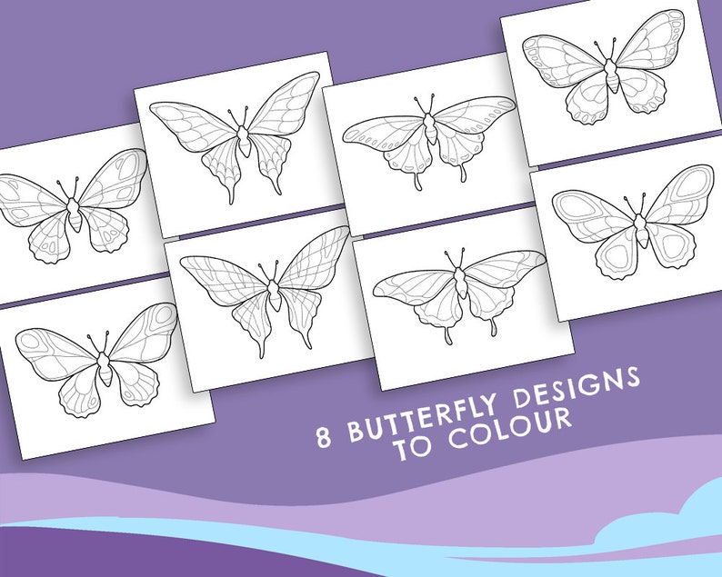 Simple Butterfly Colouring Pages for Kids | 8 Printable Sheets ...