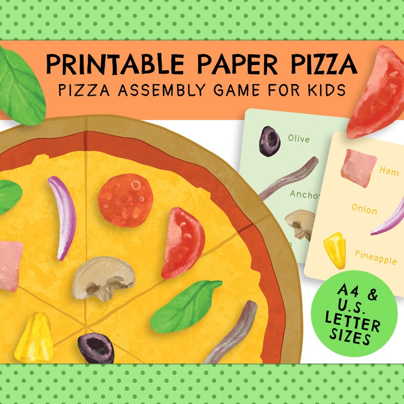 Printable Paper Pizza Activity for Kids | Cut Out and Build Your Own ...