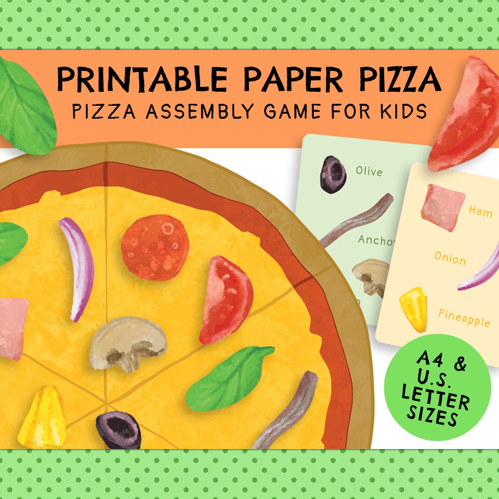 Printable Paper Pizza Activity for Kids | Cut Out and Build Your Own ...