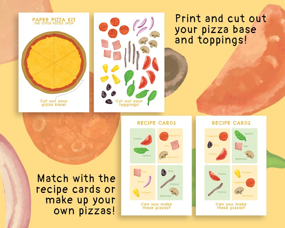 Printable Paper Pizza Activity for Kids | Cut Out and Build Your Own ...