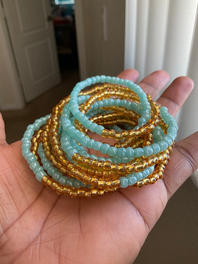 Shades of Blue Waist Beads African Waist Beads Waist Beads - Etsy