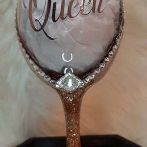 Personalized, Glitter, Rhinestone, Wine Glasses,smooth Finish ...
