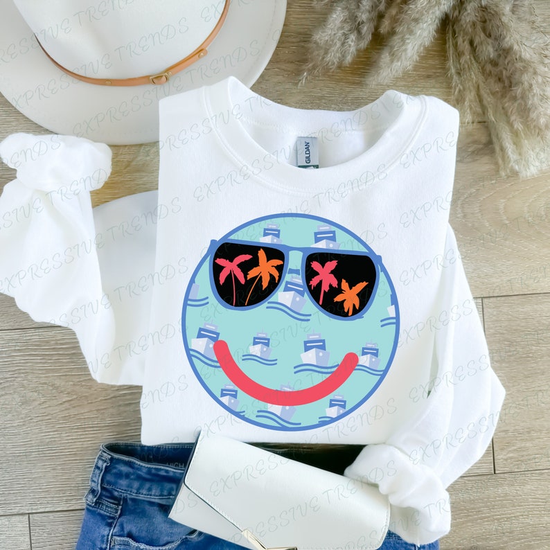 Smiley Cruise Vibes Png ,summer Png , Sunglasses Png,groovy Summer ...
