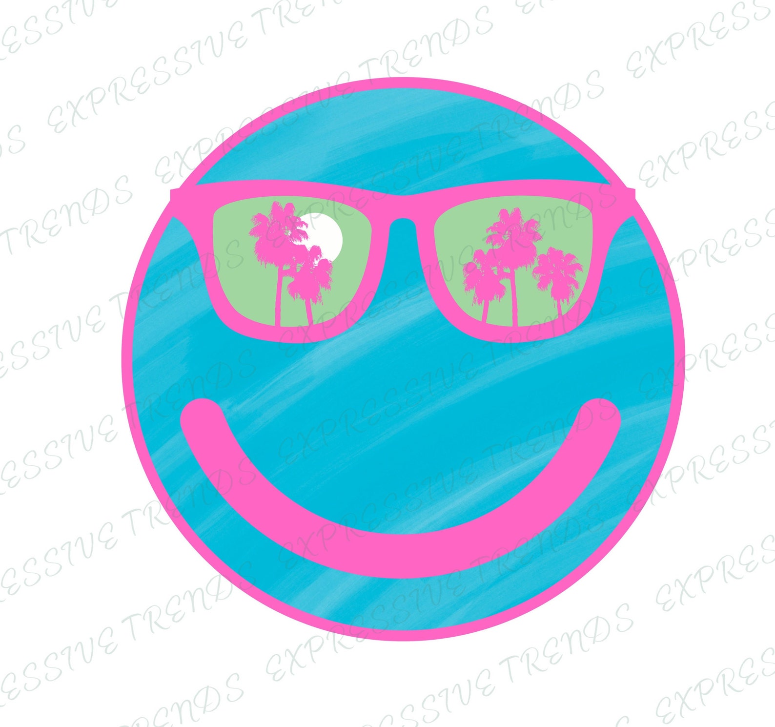 Smile Beach Vibes Png ,summer Png , Sunglasses Png,groovy Summer Happy ...