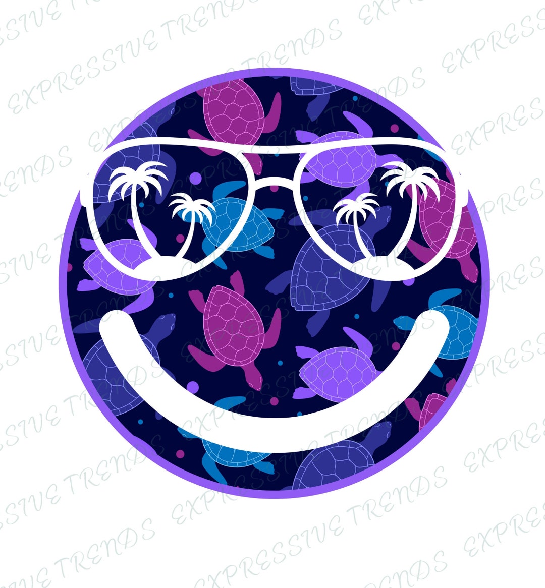 Smile Sea Turtle Png ,summer Png , Sunglasses Png,groovy Summer Happy ...
