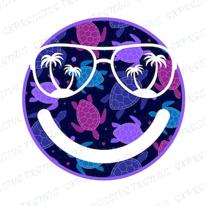 Smile Sea Turtle Png ,summer Png , Sunglasses Png,groovy Summer Happy ...