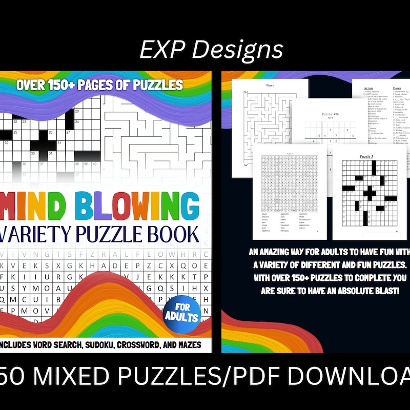 Word Puzzle Coloring Book - Etsy