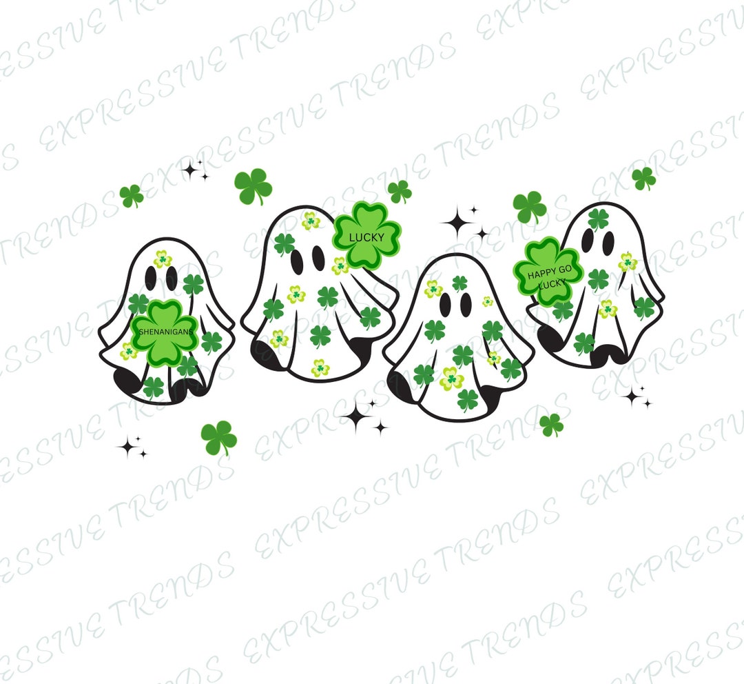 St. Patrick's Day Ghost PNG Sublimation, St Patricks Day Cute Ghost PNG ...