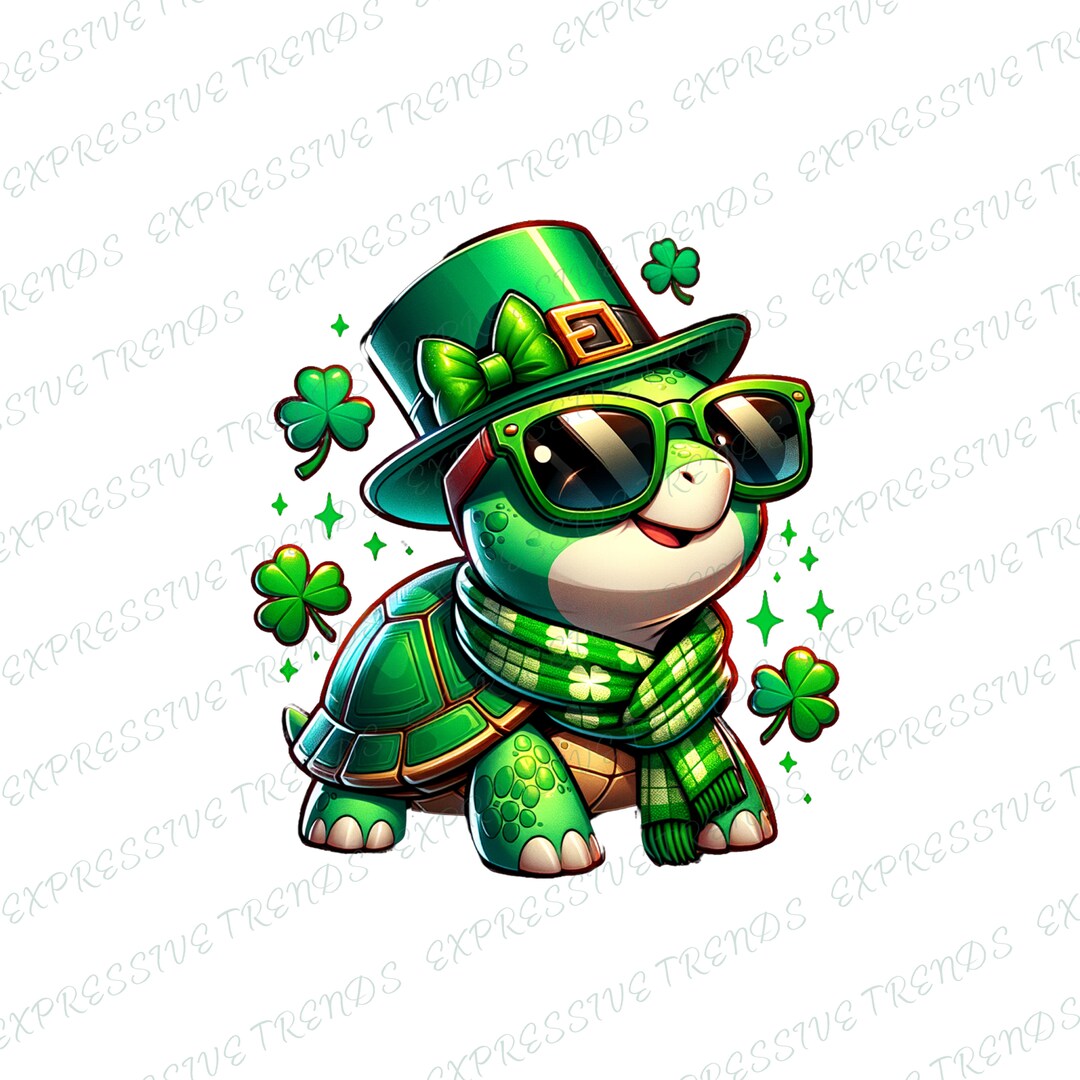 St. Patrick's Day Turtle PNG Sublimation, St Patricks Day Lucky ...