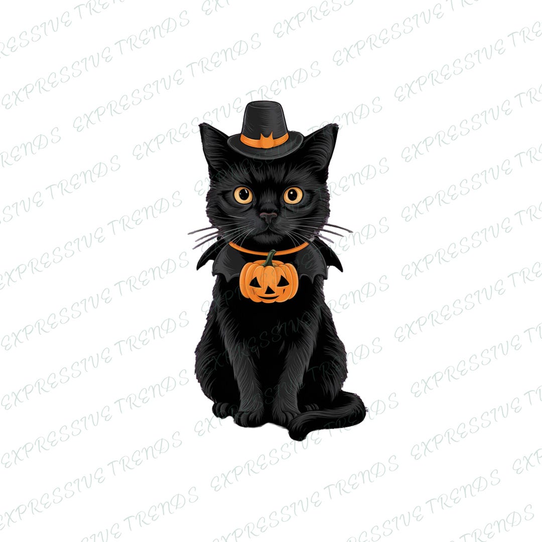 Halloween Black Cat PNG ,spooky Cat PNG, Trick or Treat Png, Halloween ...