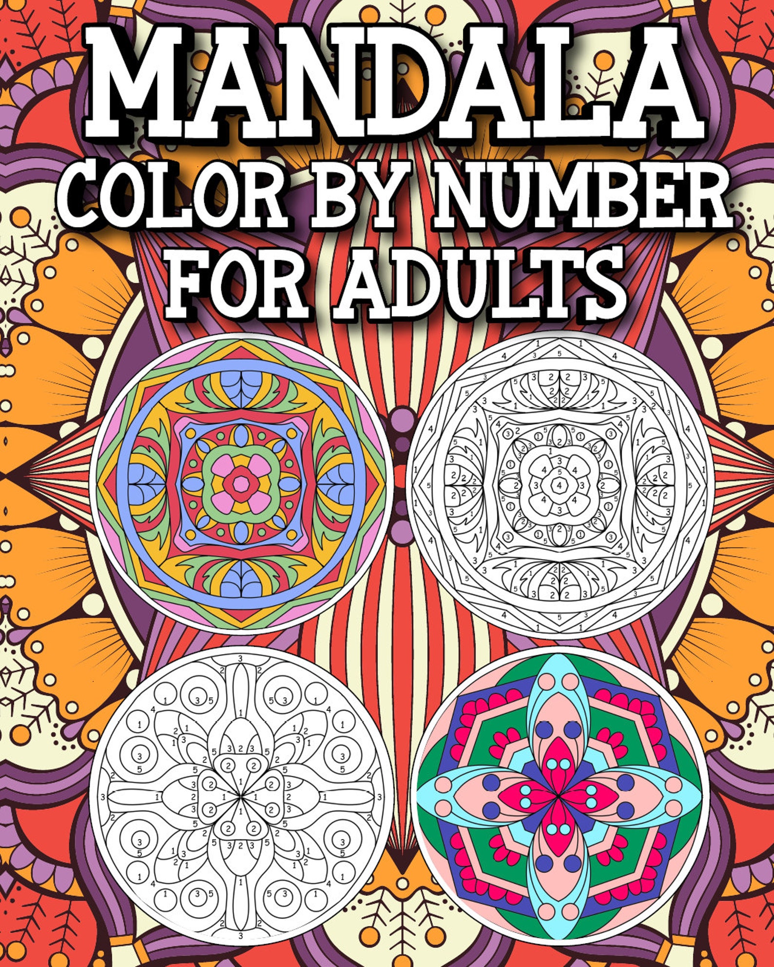 Mandala Color by Number Coloring Book /50 Awesome Designs for Teens ...