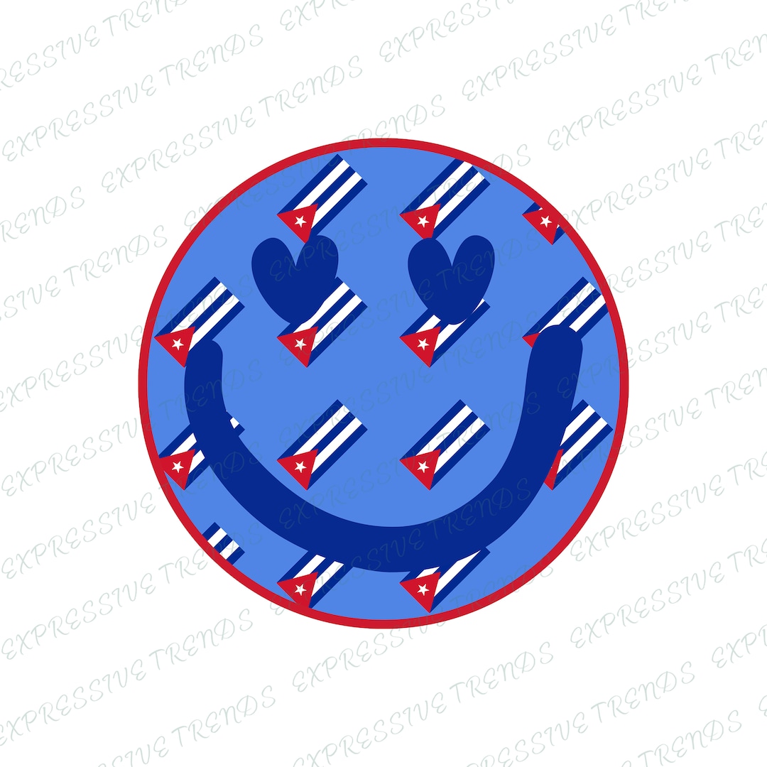 Smiley Cuba Png , Smiley Face Png ,patriotic Png,smiley Face Design ...