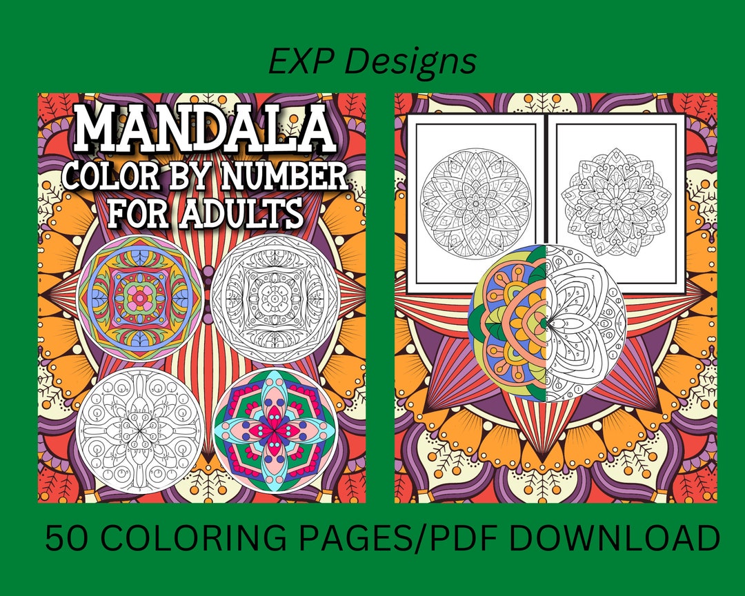 Mandala Color by Number Coloring Book /50 Awesome Designs for Teens ...