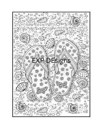 Tropical Beach Vacations Coloring Book for Adults/30 Digital - Etsy