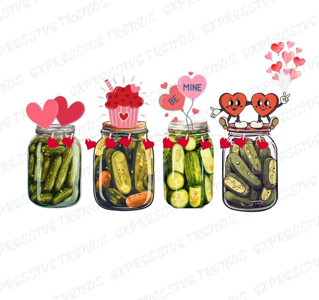 Valentines Day Pickle PNG Sublimation, Valentine Day Pickle PNG, Pickle ...