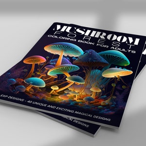 Mushroom Forest Coloring Book /40 Unique and Magical Detailed Mushroom ...