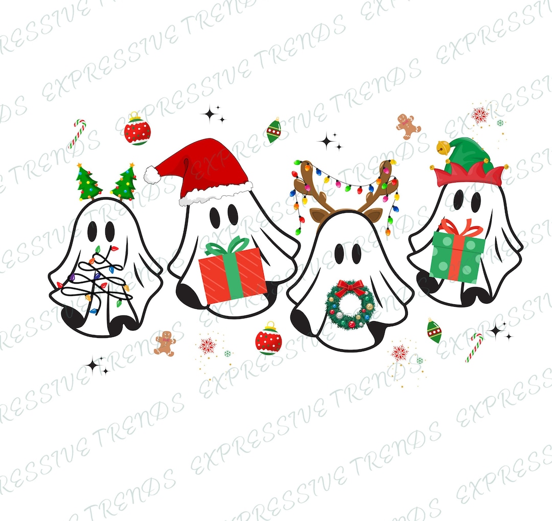 Christmas Ghost PNG Sublimation,santa PNG, Santa Ghost Png, Ghost Png ...