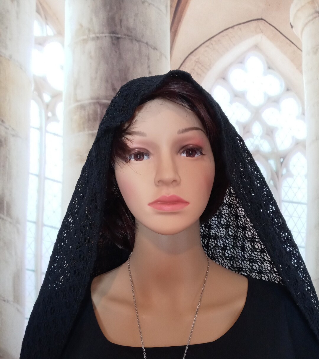 75 In. X 28 In. Rectangular Black Lace Mantilla - Etsy