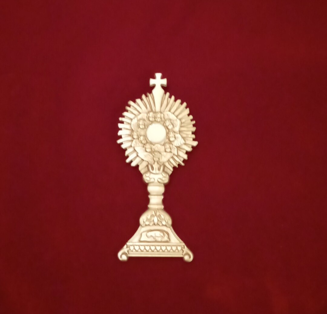 Matte Gold Monstrance Pendant - Etsy