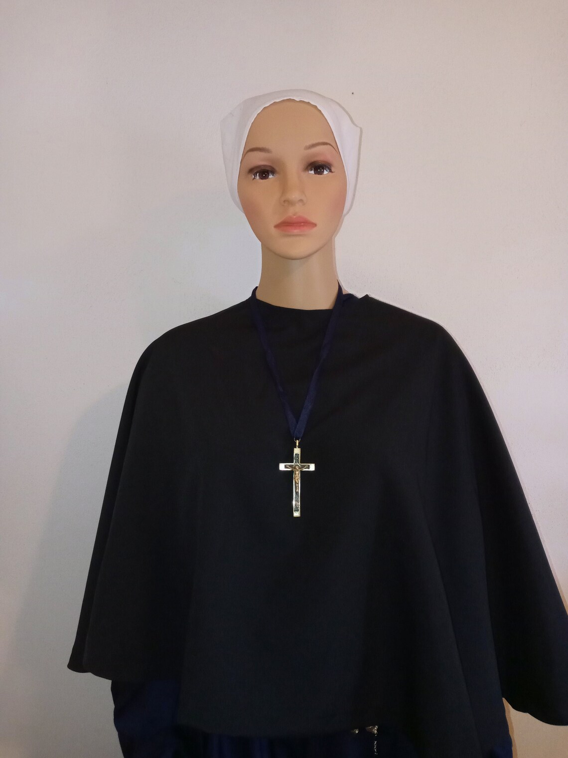 Nun Full Habit Veil Set With Shoulder Cape and Tunic - Etsy