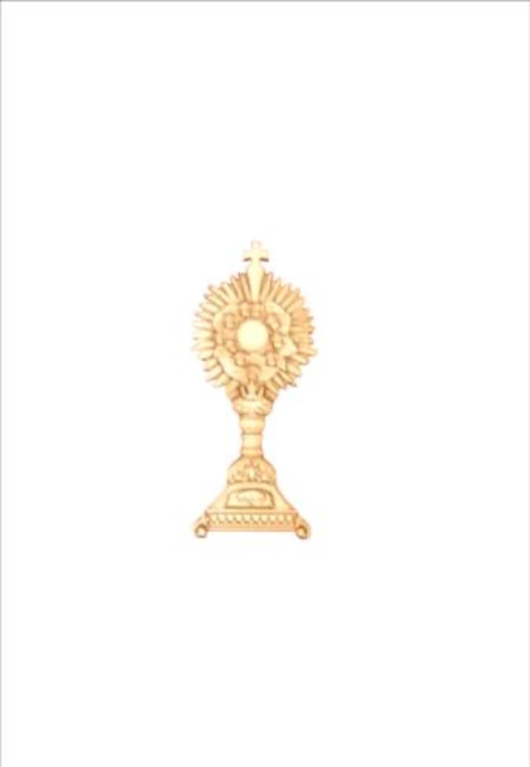 Matte Gold Monstrance Pendant - Etsy