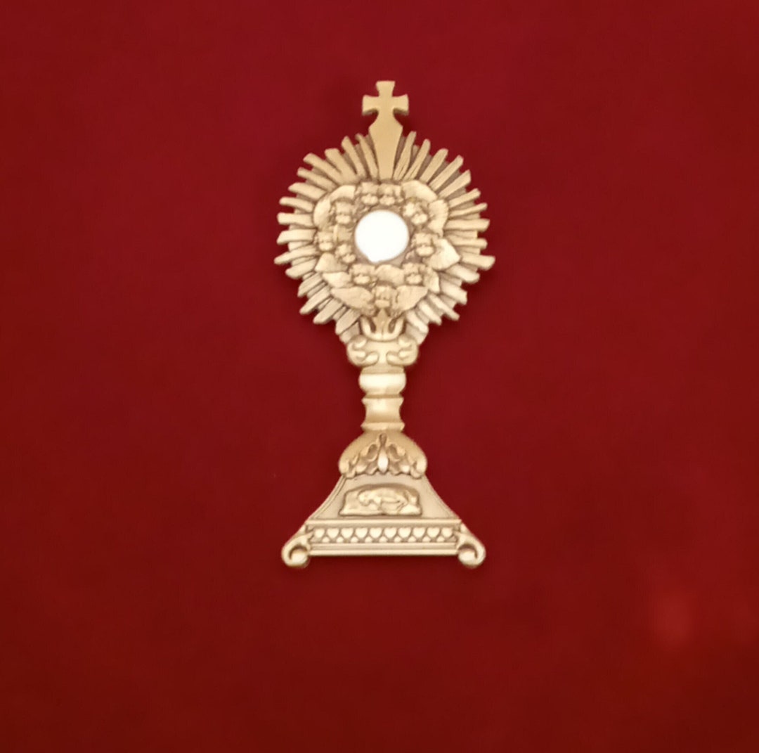 Shiny Gold Monstrance Pendant - Etsy