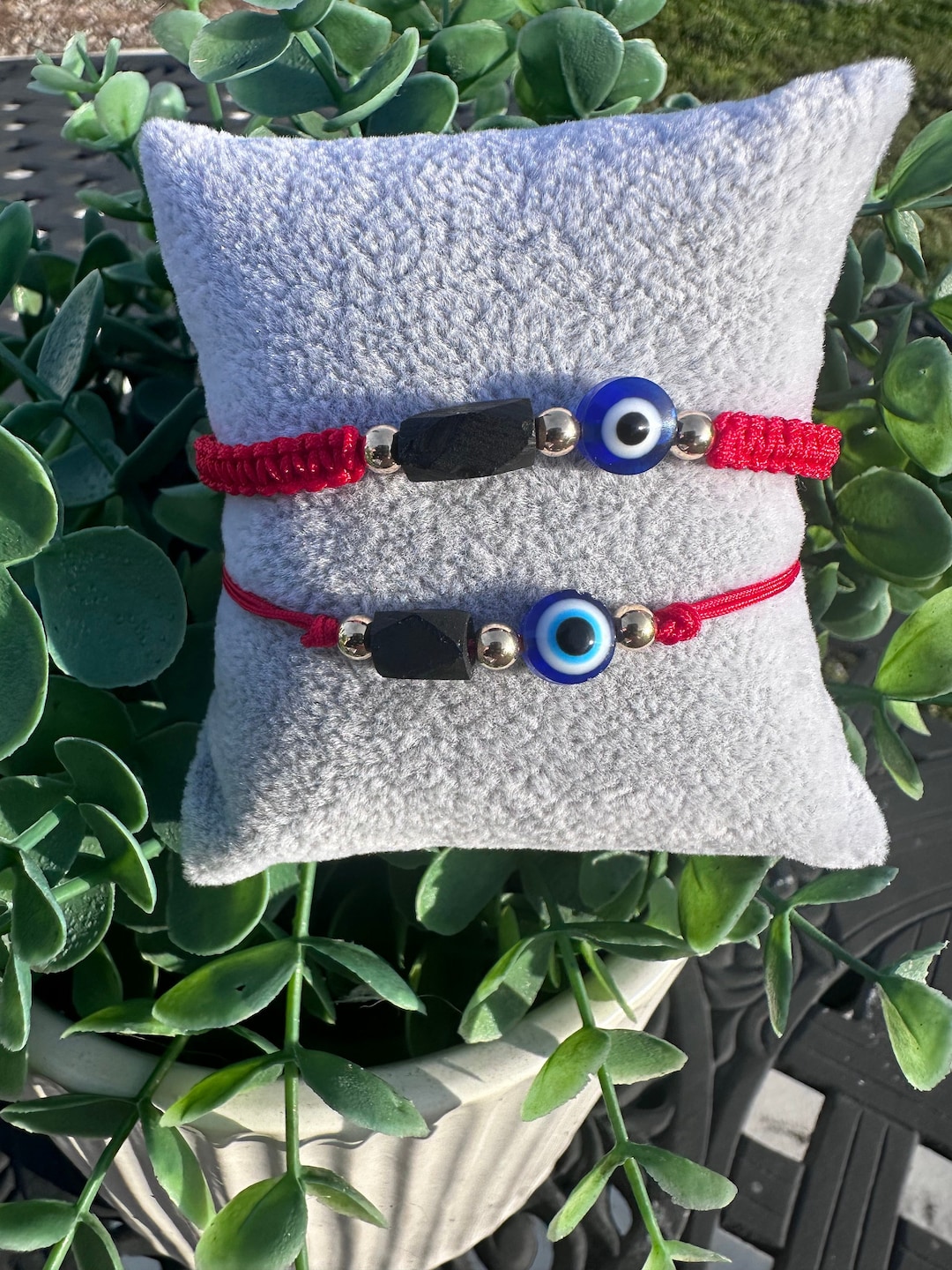 Genuine Traditional Azabache+evil Eye, 14k Gold Beads, Redstring ...