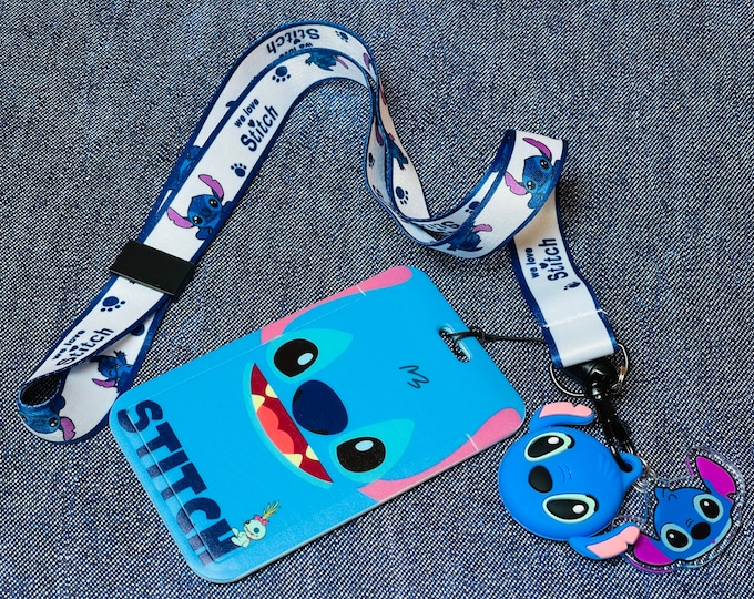 Stitcheroo AirTag Lanyard for Kids. Stitch - Etsy