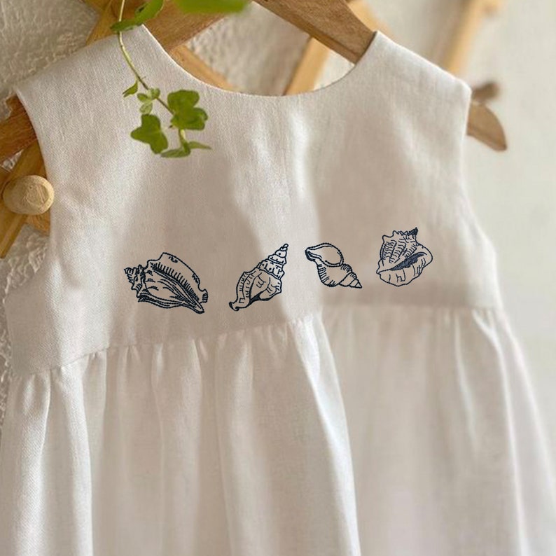 24 Marine Machine Embroidery Designs Bundle, Sea Conch Shell Horse ...