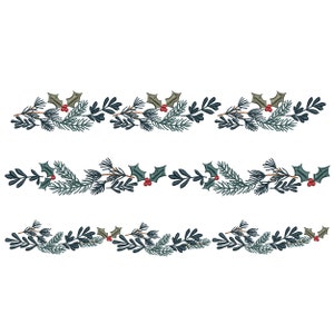 16 Christmas Elements Machine Embroidery Design Bundle, Border and ...